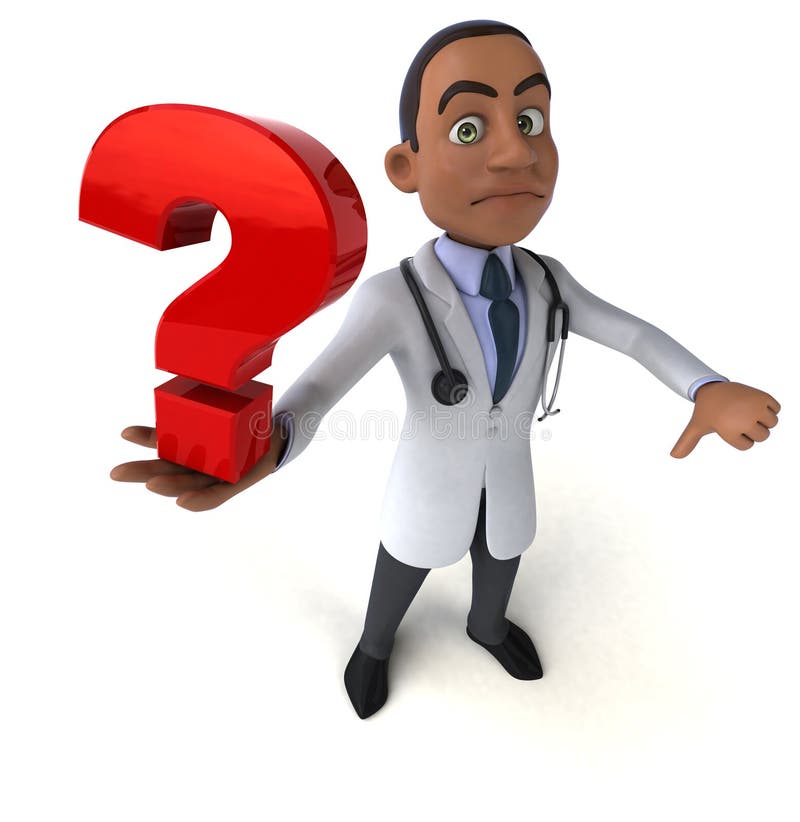 Doctor with a question stock illustration. Illustration of illness ...