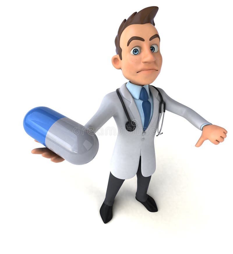 Fun doctor stock illustration. Illustration of cartoon - 79659690