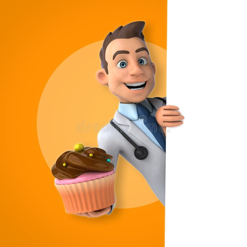 Fun doctor stock illustration. Illustration of cartoon - 98063520