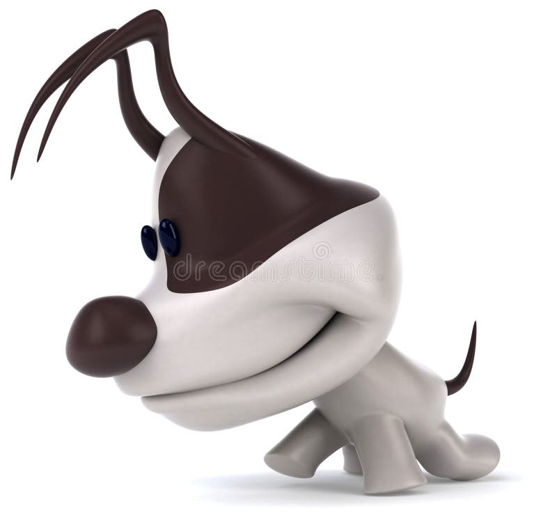 Fun dog stock illustration. Illustration of brown, bone - 24351504