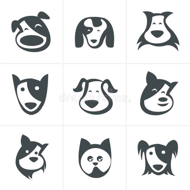 Fun dog icon stock illustration. Illustration of design - 59946047