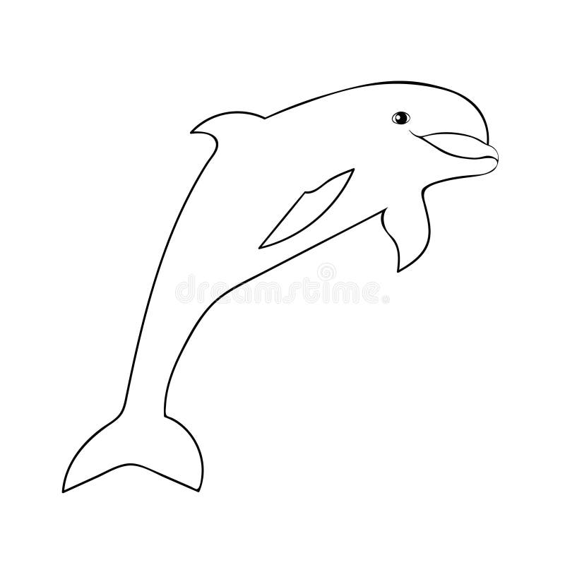 Fun the Dolphin is Smiling. Vector Illustration Stock Vector ...