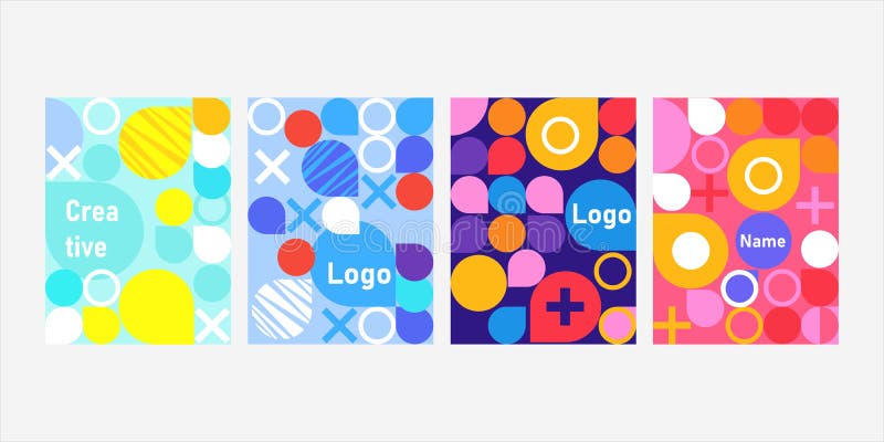 Fun Doodle Pattern Background, Abstract Shapes and Colors, Vector ...