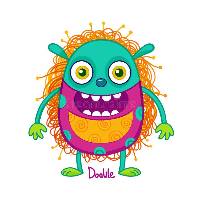 Fun Doodle of a Scribble Monster Character Stock Illustration ...