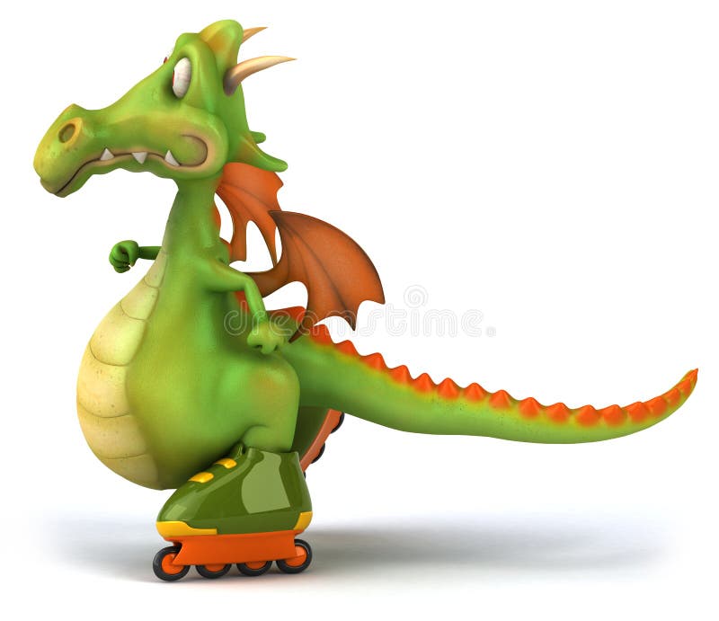 Fun dragon stock illustration. Illustration of cute, artwork - 44354917
