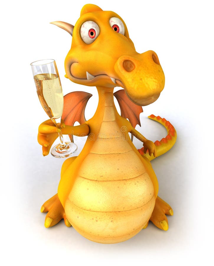 Fun dragon stock illustration. Illustration of design - 44642328