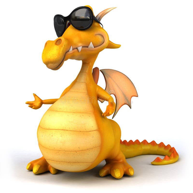 Fun dragon stock illustration. Illustration of animal - 44642380