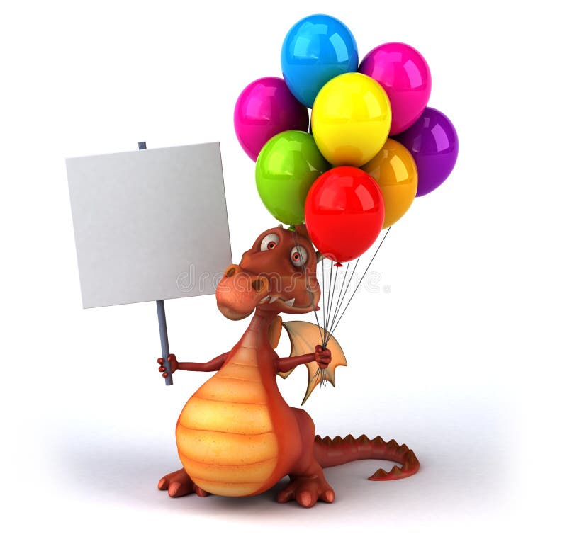 Fun dragon stock illustration. Illustration of cartoon - 46389696