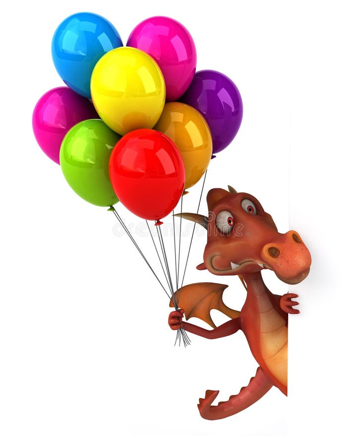 Fun dragon stock illustration. Illustration of fire, happy - 48865144