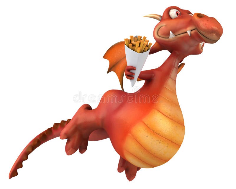 Fun dragon stock illustration. Illustration of cartoon - 49789862