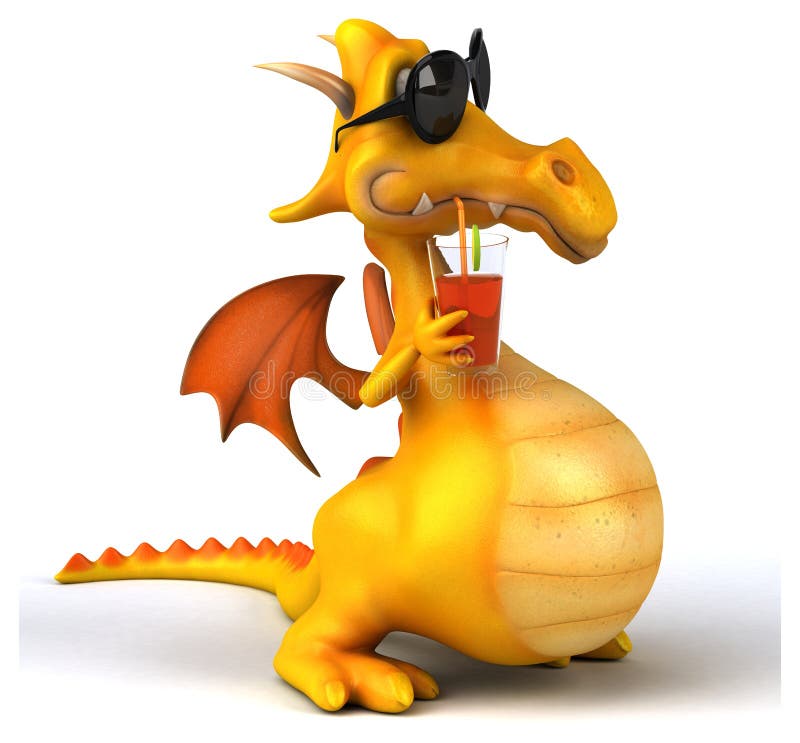 Fun dragon stock illustration. Illustration of design - 66129790