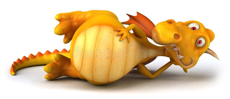 Yellow dragon stock illustration. Illustration of artwork - 30287795