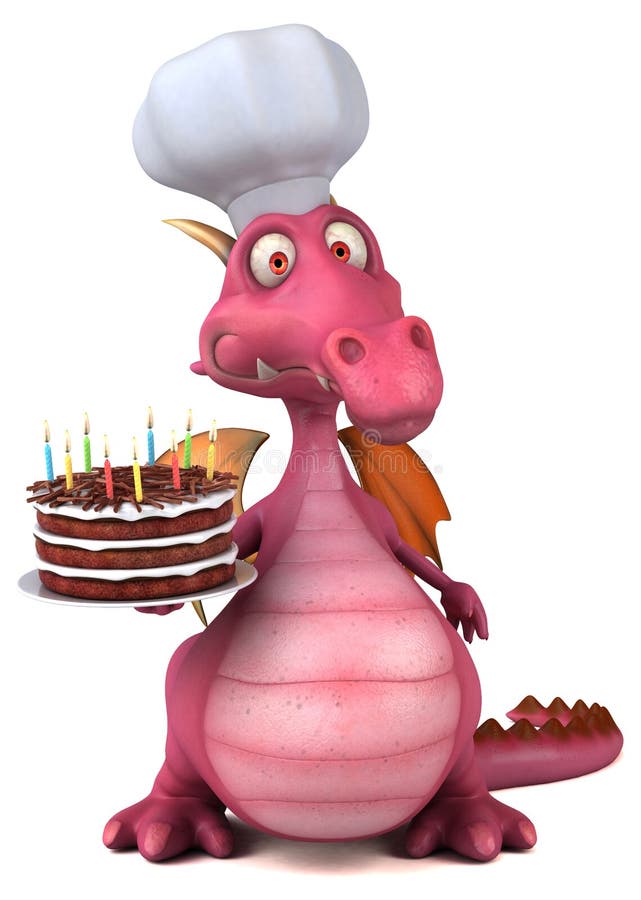 Fun Dragon - 3D Illustration Stock Illustration - Illustration of sweet ...