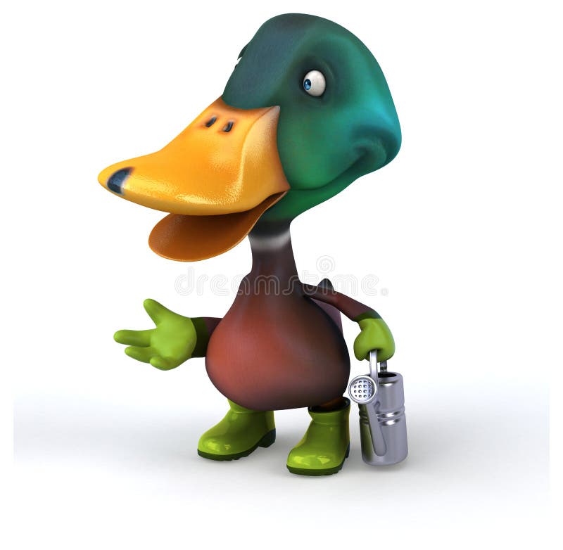 Fun duck stock illustration. Illustration of happy, cute - 136594862