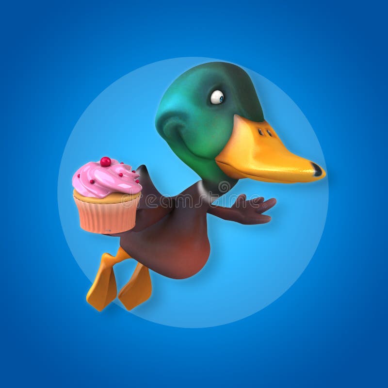 Fun duck stock illustration. Illustration of wing, green - 69192715