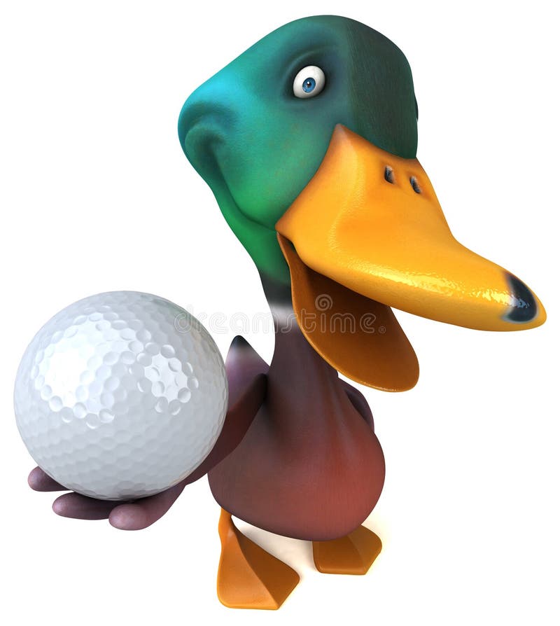 Fun duck stock illustration. Illustration of cartoon - 70776188