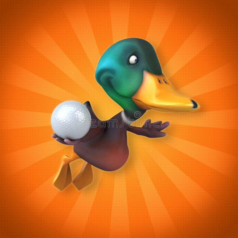 Fun duck stock illustration. Illustration of orange, waterfowl - 70982524