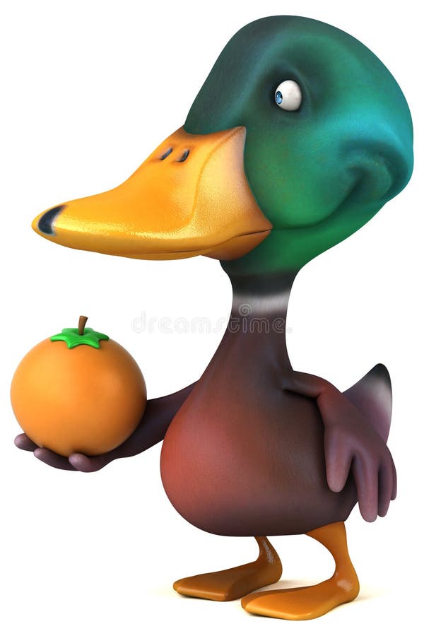 Fun duck stock illustration. Illustration of cute, wing - 72337853