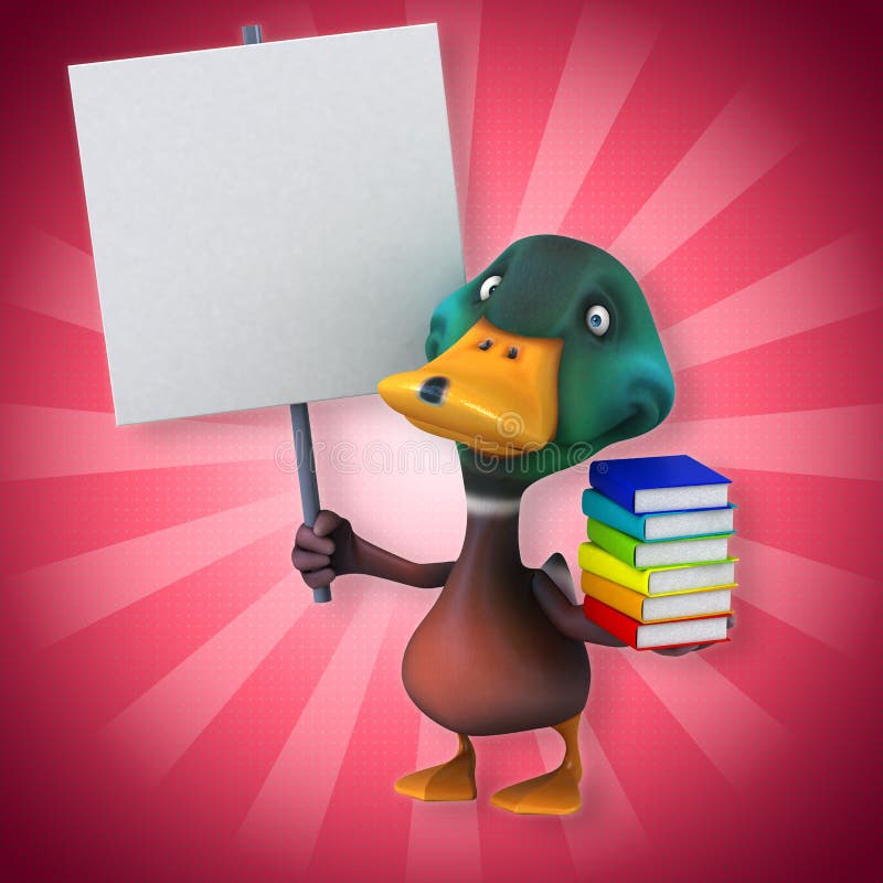 Fun duck stock illustration. Illustration of animal, wild - 72584138