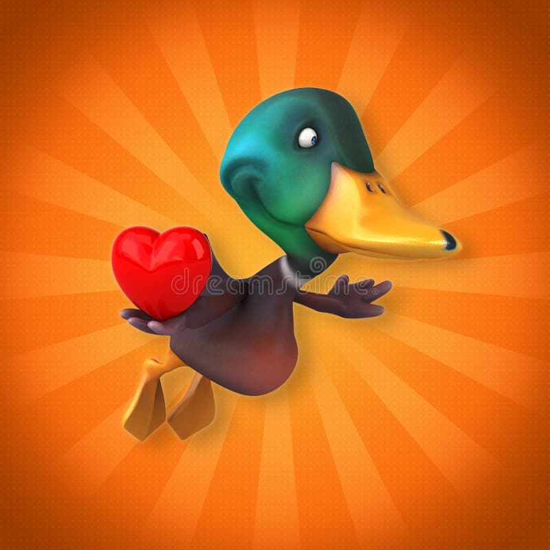 Fun duck stock illustration. Illustration of cartoon - 72584250