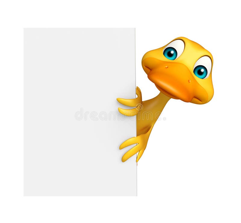 Fun Duck cartoon character stock illustration. Illustration of outdoor ...
