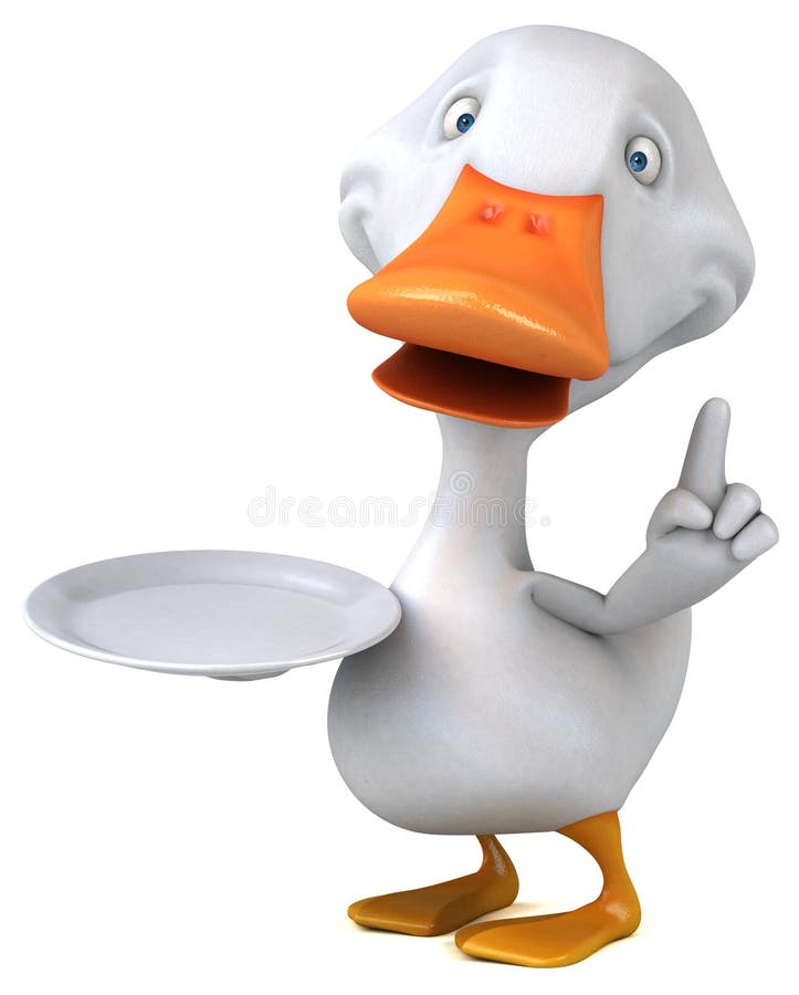 Fun duck - 3D Illustration stock illustration. Illustration of quack ...