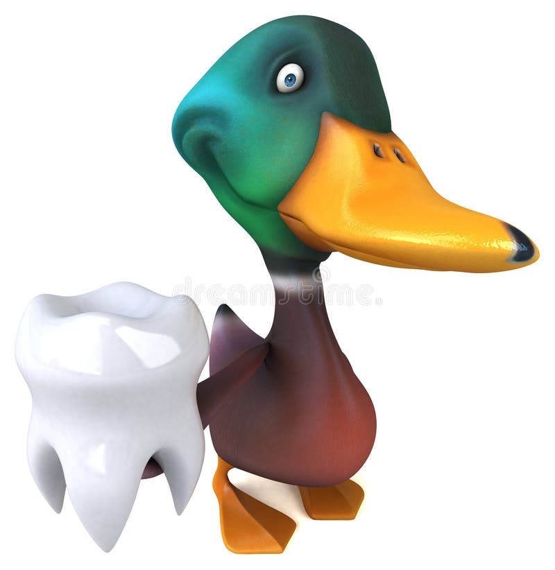 Fun duck - 3D Illustration stock illustration. Illustration of quack ...