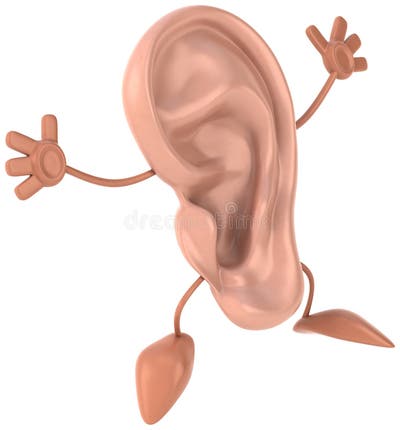 Fun ear stock illustration. Illustration of skin, listening - 18334325