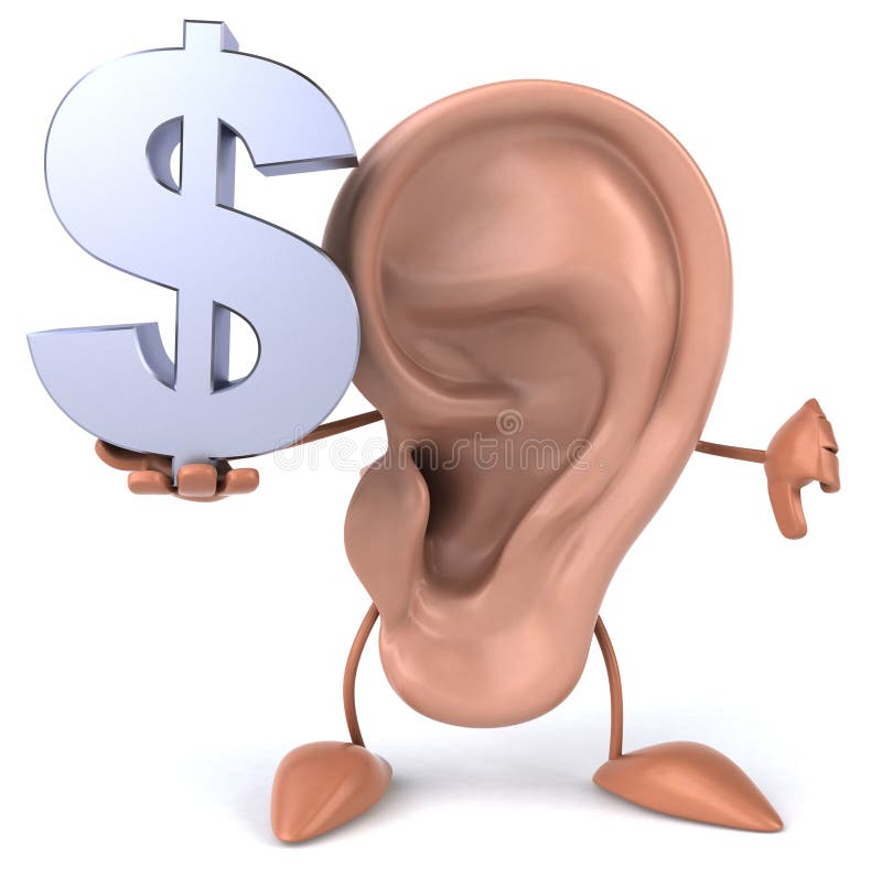 Fun ear stock illustration. Illustration of skin, anatomy - 45090217