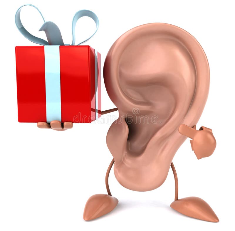 Fun ear stock illustration. Illustration of listening - 45090327