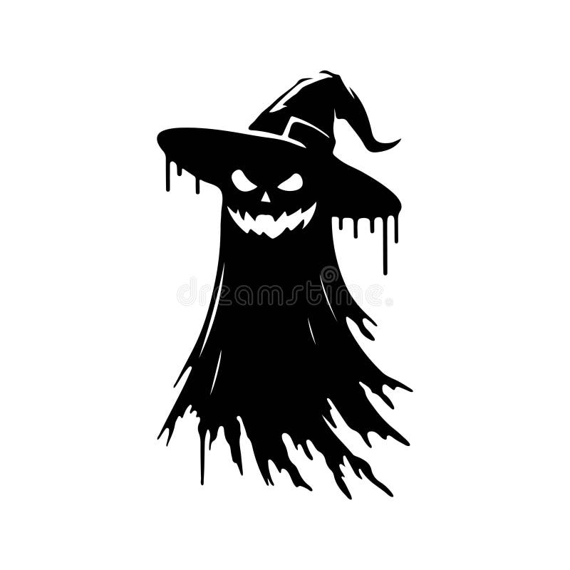 Spooky Halloween Ghost Silhouette Vector Design for Festive Occasions ...