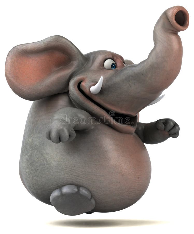 Fun Elephant - 3D Illustration Stock Illustration - Illustration of ...