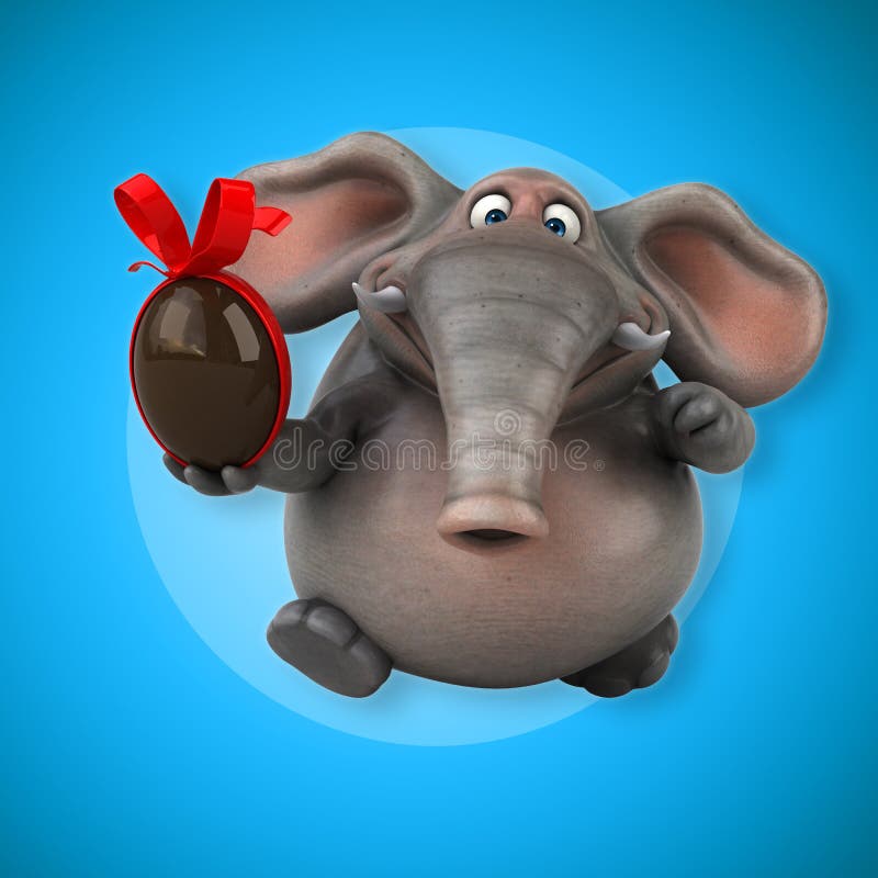Fun Elephant - 3D Illustration Stock Illustration - Illustration of ...