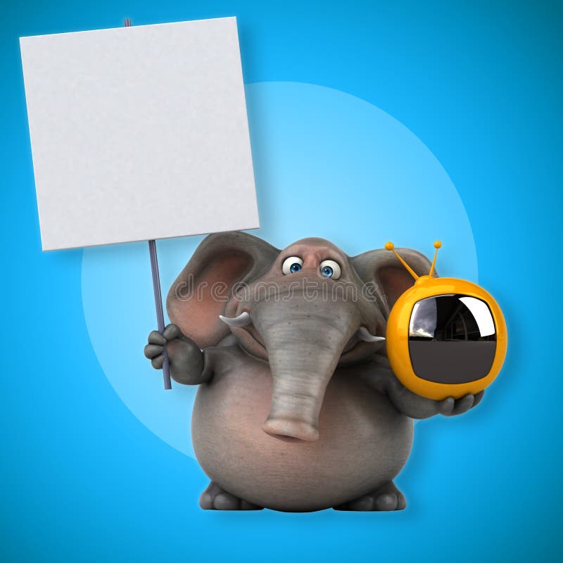 Fun Elephant - 3D Illustration Stock Illustration - Illustration of ...