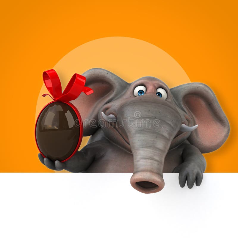 Fun Elephant - 3D Illustration Stock Illustration - Illustration of ...