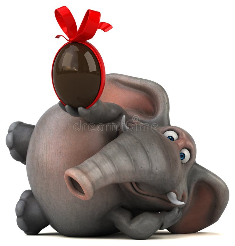 Fun Elephant - 3D Illustration Stock Illustration - Illustration of ...