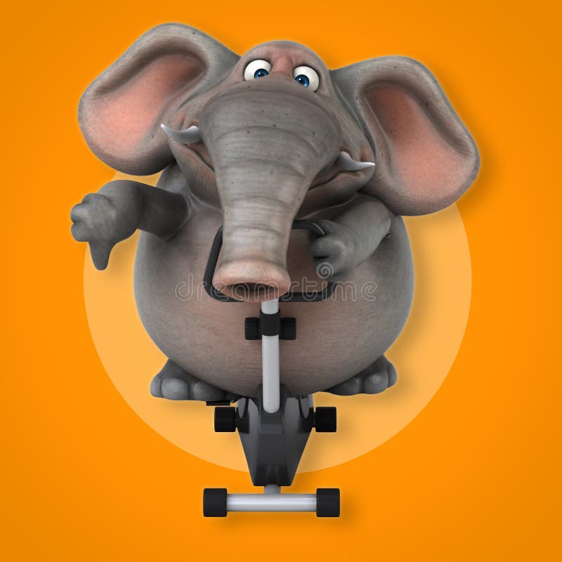 Fun Elephant - 3D Illustration Stock Illustration - Illustration of ...