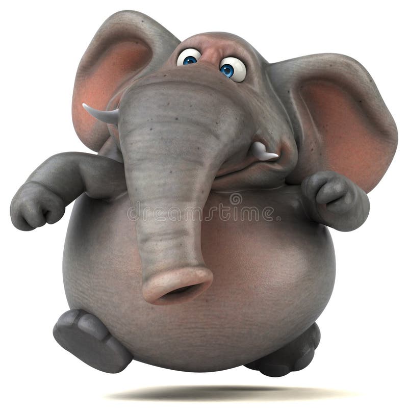 Fun Elephant - 3D Illustration Stock Illustration - Illustration of ...