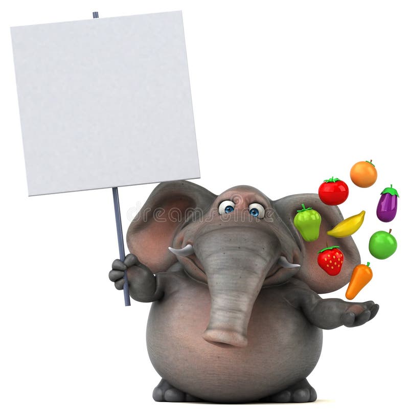 Fun Elephant - 3D Illustration Stock Illustration - Illustration of ...