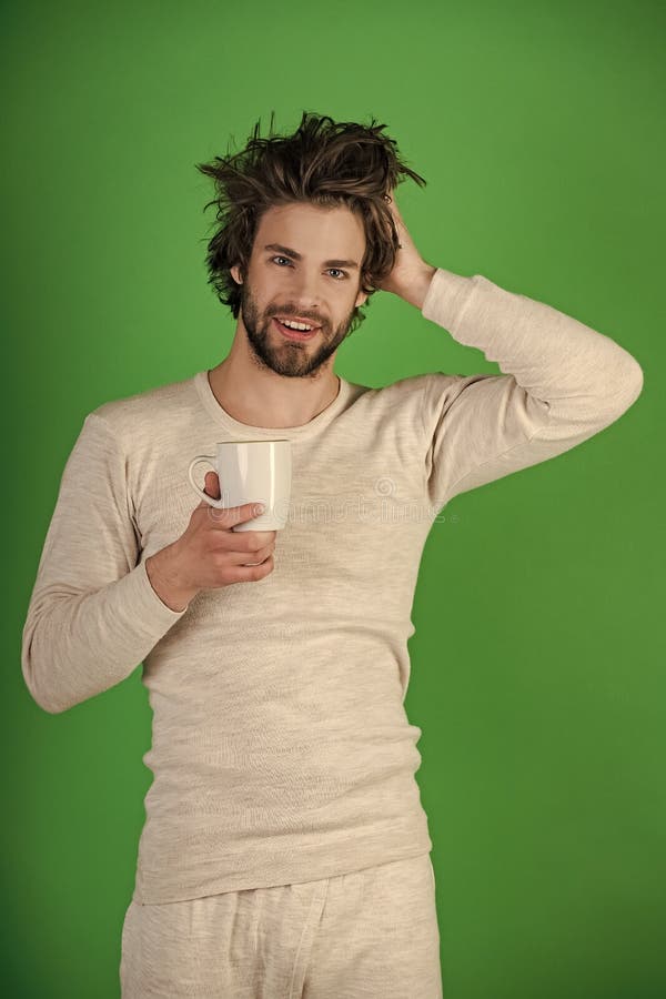 Fun Faces Man Face Handsome. Insomnia, Refreshment and Energy Stock ...