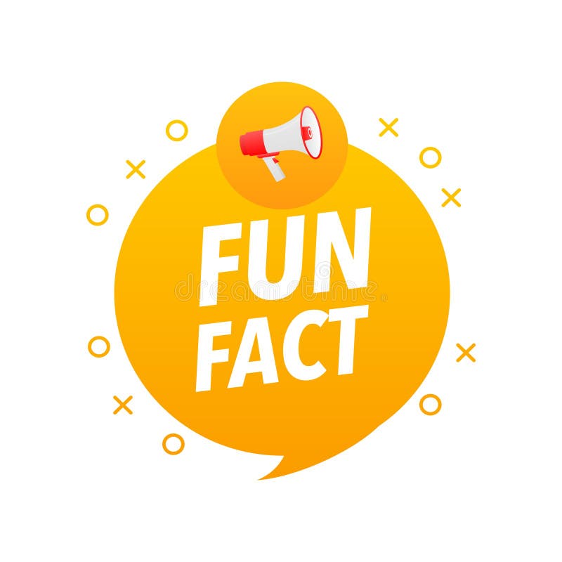 Fun Fact Announcement Megaphone Label. Loudspeaker Speech Bubble. Stock ...