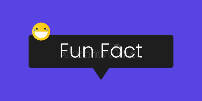 Fun Fact Message Template with Smiling Face. Vector Illustration. Black ...
