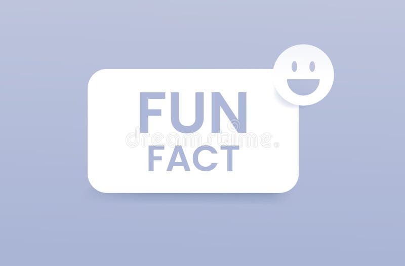 Fun Fact Message Template with Smiling Face. Vector Illustration. White ...