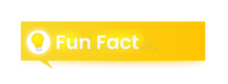 Fun Fact Message Template. Vector Illustration. Lightining Yellow ...