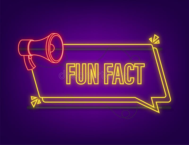 Fun Fact Neon Icon. Vector Stock Illustration Stock Vector ...