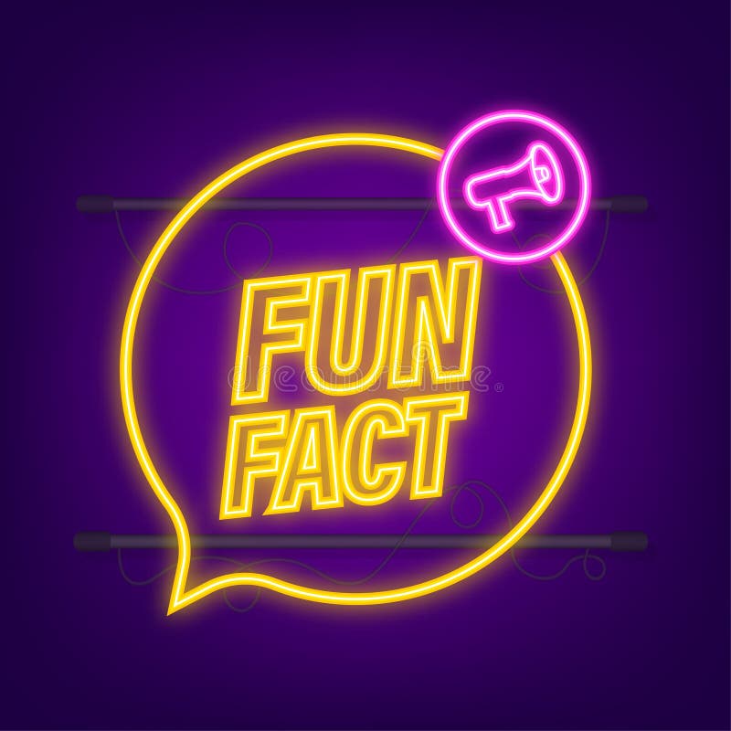 Fun Fact Neon Sign Vector. Facts Design Template Neon Sign, Light ...