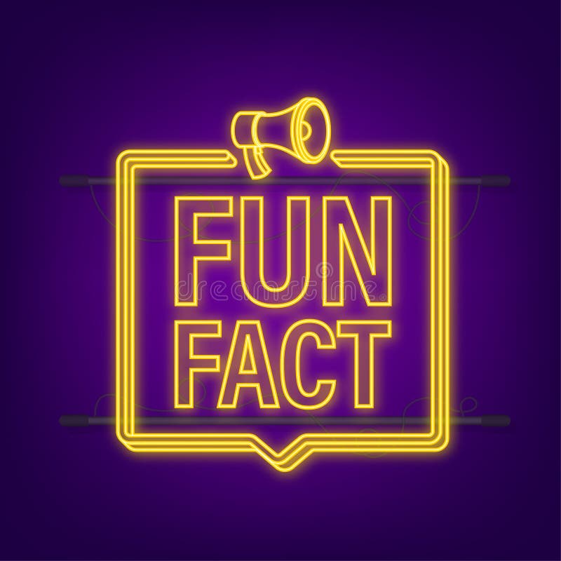 Fun Fact Neon Icon. Vector Stock Illustration Stock Vector ...