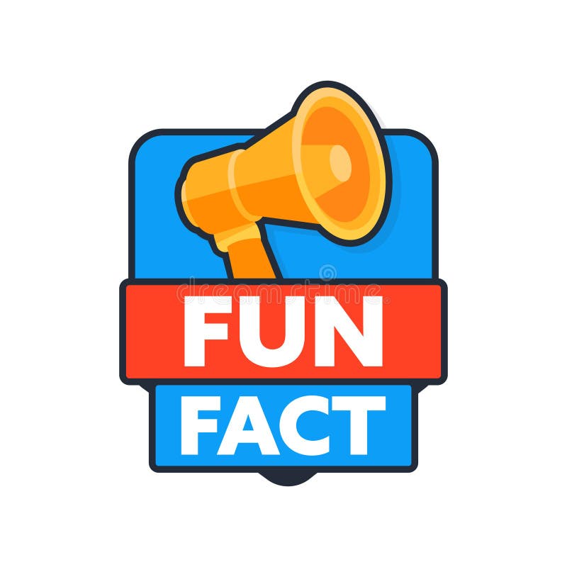 Fun Fact Sign with Megaphone and Blue and Red Label Stock Vector ...