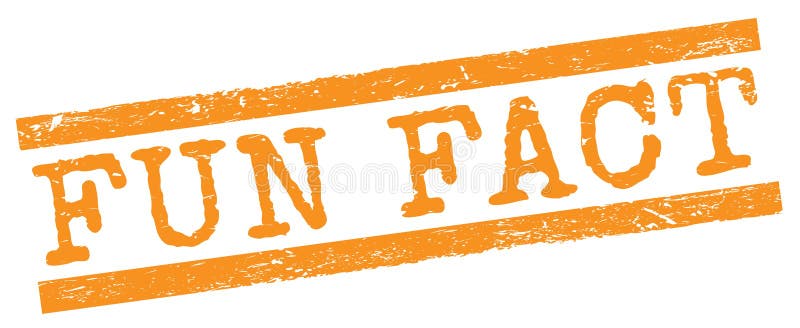 FUN FACT Text on Orange Lines Stamp Sign Stock Illustration ...