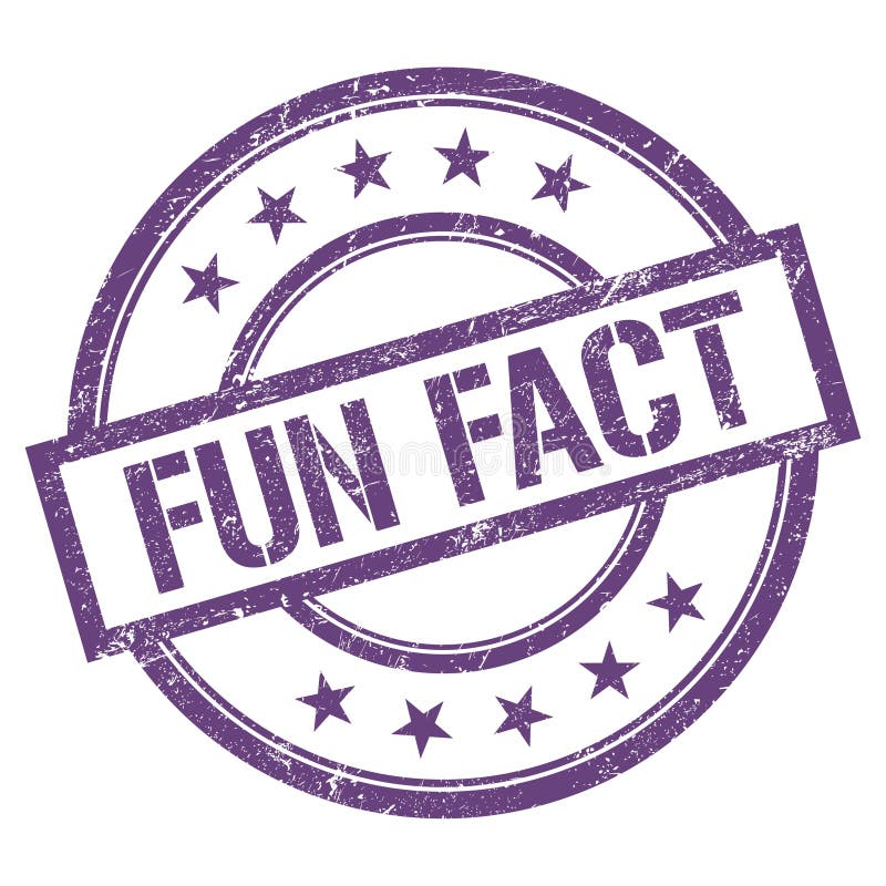 FUN FACT Text Written on Purple Violet Vintage Stamp Stock Illustration ...
